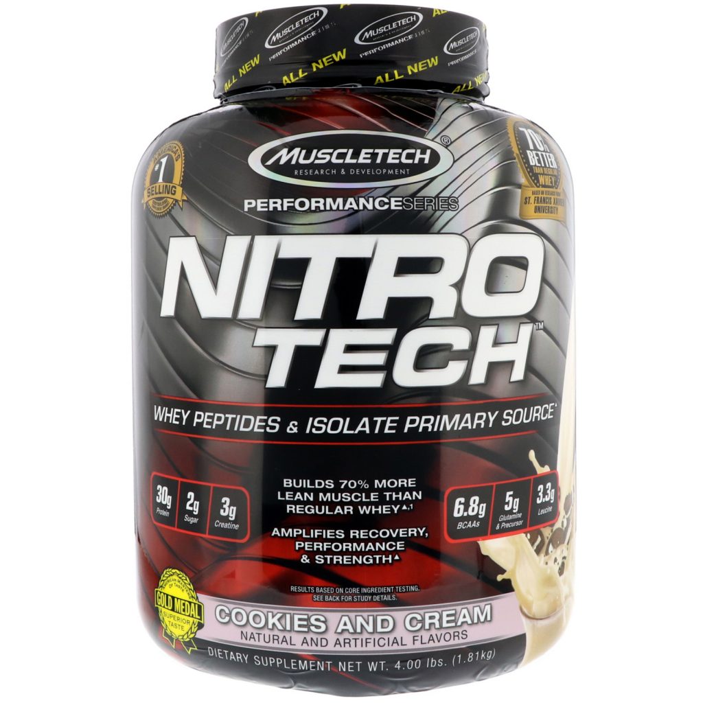 Muscletech, Nitro Tech, Whey Isolate + Lean Musclebuilder, Cookies and ...